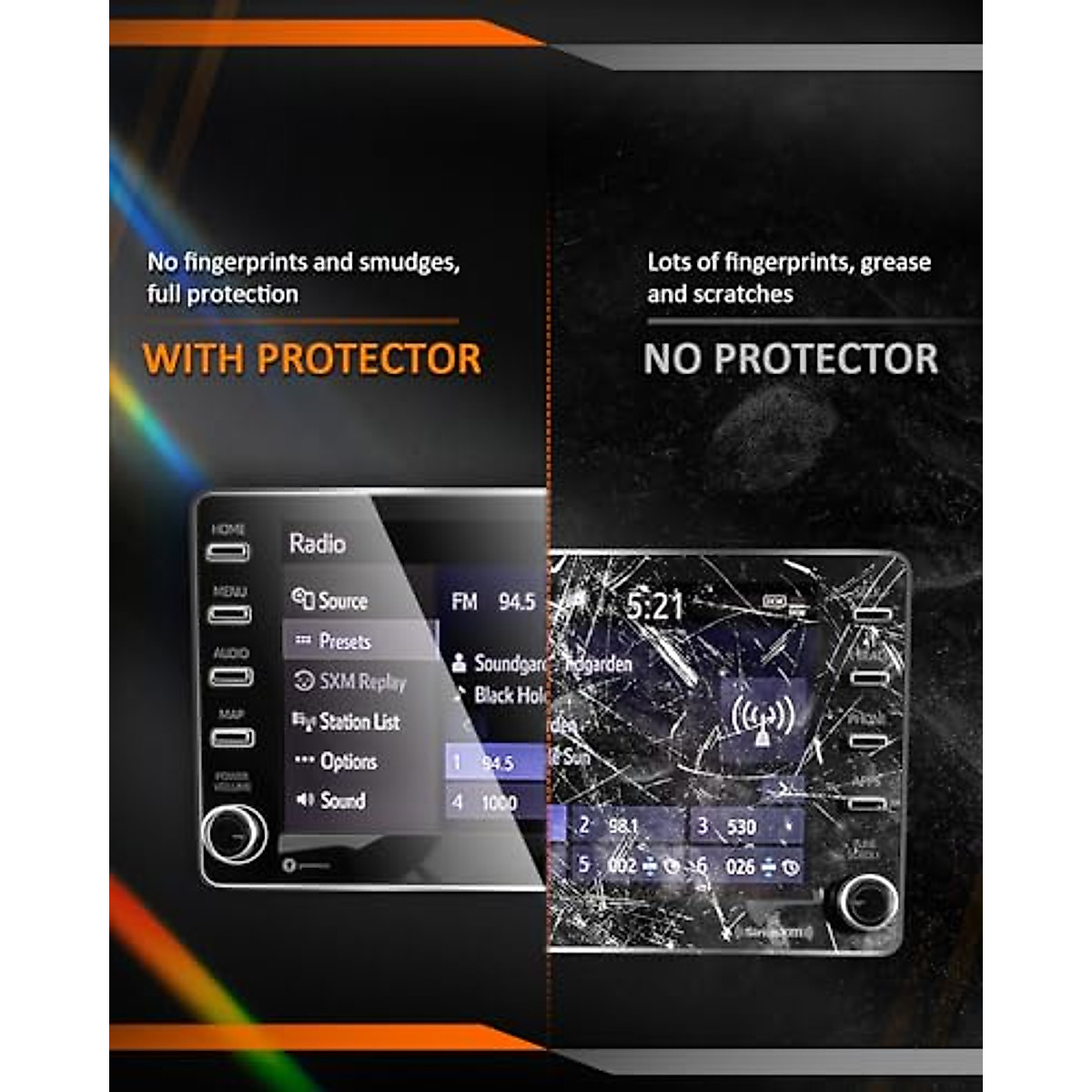 CDEFG for 2020 2021 2022 2023 Toyota Tacoma Screen Protector Tacoma Accessories SR5 TRD Sport Off-Road Trail Special Edition Limited 8" Tempered Glass