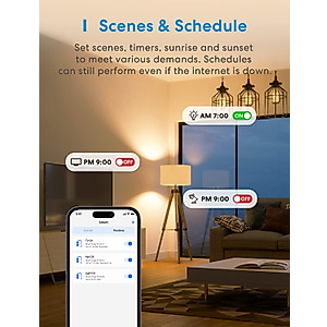 meross Smart Plug Power Strip, WiFi Flat Outlet 15A Compatible with Apple HomeKit, Siri, Alexa, Google Assistant & SmartThings, with 4 AC Outlets & 4 USB Ports, 6 Feet Surge Protector Extender