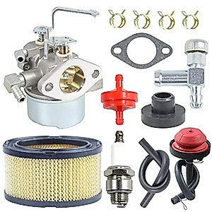 BOSFLAG 640152 Carburetor with 33268 Air Filter Replaces Tecumseh 640023, 640051, 640112, 640140, 640152A for Tecumseh HM100, HM80, HM85, HM90, Cub Cadet CSV 260, CSV260, CSV-260 8hp -10hp Engines