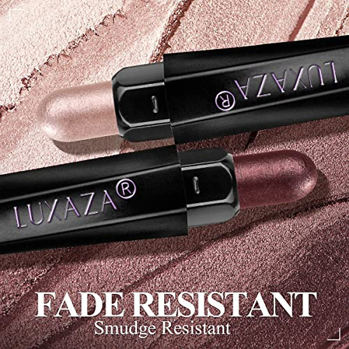 LUXAZA 6PCS Eyeshadow Stick Set,Shimmer And Matte Neutral Eyeshadow Pencil Crayon,Pearl Pink Cream Eye Shadow Stick Makeup,Long Lasting Eye Brightener Highlighter Makeup Set