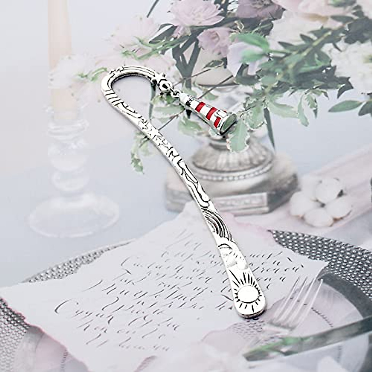 MYOSPARK Lighthouse Bookmark Lighthouse Lover Gift Nautical Gifts Bookmark Literary Reader Gift (Lighthouse Bookmark)