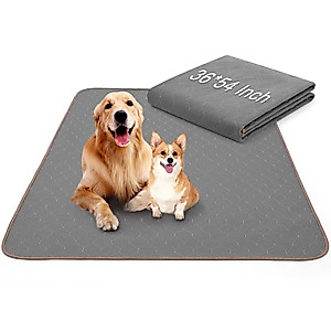 Phroun Washable Pee Pads for Dogs, 36x54 Inch- 1 Pack Superior Reusable Puppy Pads Pet Training Pads –100% Waterproof Dog Pee Pad for Dogs, Cats, Bunny & Senior, Dog Mats for Floor Protector