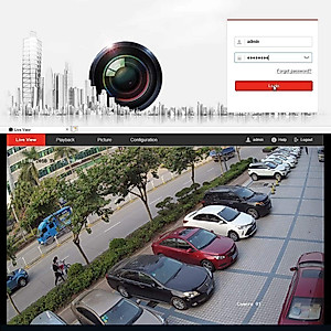 Hikvision IP Camera DS-2CD2347G2-LU 4mm Lens IP Camera,PoE Camera Outdoor Indoor Fixed Turret Network Camera,Micro SD Card Slot Built-in mic H.265+ Waterproof English Version International