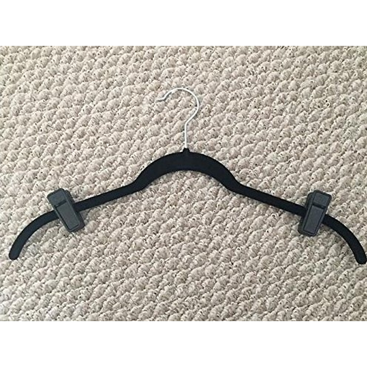 erioctry Plastic Hanger Clips- Black Slim-line Set 20 Pack Pants Hanger Clips, Strong Pinch Grip Clips for Use with Slim-line Clothes Hangers, Finger Clips for Velvet Hangers