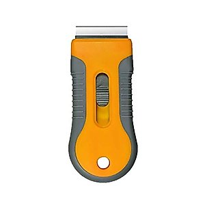 Retractable Razor Blades Scraper for Window Film Glass Glue Removing 5pcs Extra Replaceable Razor Blades