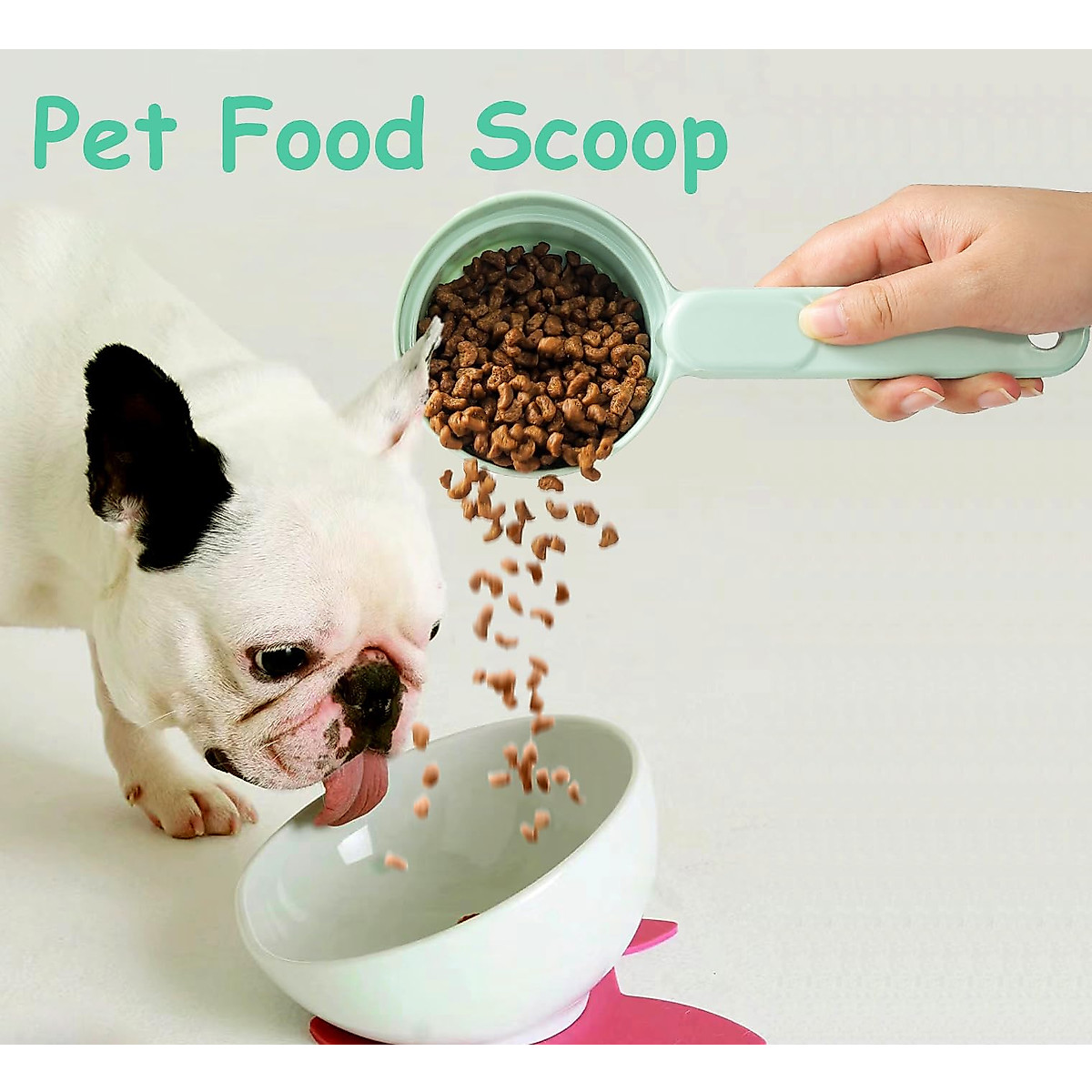 Joyinjojo Dog Food Scoop 1 Cup 1/2 Cup - 2 Pack Melamine Dog Food Measuring Cup, Pet Food Scoop for Dog Cat...Comfortable Long Handle for Easy to Scoop Food