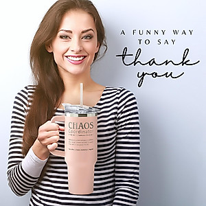 Thank You Gifts for Women, Boss, Coworker, Manager, Office, Teacher - Chaos Coordinator Gifts, Boss Lady Gifts - Administrative Professional Day Gifts - Teacher Appreciation Gifts - 40 Oz Tumbler