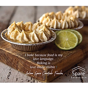 Spare Essentials 120-Pack 5 Inch Small Pie Pans, Disposable Mini Pie Tins, Aluminum Pie Pans for Baking, Storing and Reheating, Pot Pies, Tarts and Quiche