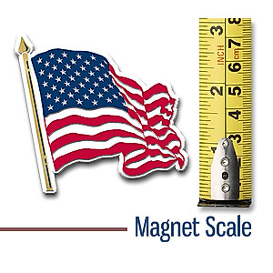 American Flag Magnet (Waving) by Classic Magnets, Collectible Souvenirs Made in The USA