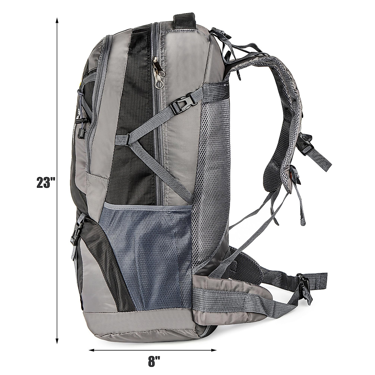 Yesland 60L Lightweight Hiking Backpack, Outdoor Sport Travel Daypack Camping Backpack Hiking Bag for Cycling, Hiking, Running, Climbing, Touring, Men, Women, Black