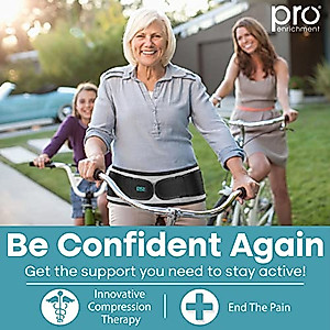 SI Belt - Sacroiliac Belt for Women and Men - SI Joint Hip Belt for Sciatica, Pelvis, Lower Back Pain Relief - Lumbar and Hip Support Brace - Trochanter Belt with Extra Compression Hip Pain Relief