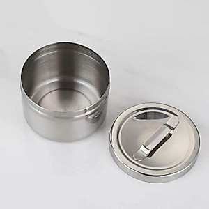 Generic Stainless Steel Medical Ointment Jar Apothecary Jar Cotton Balls Dispenser, 7.5cmx5cm, Silver