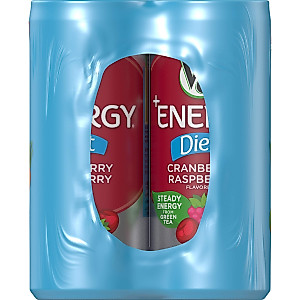 V8 +Energy, Healthy Energy Drink, Natural Energy from Tea, Diet Cranberry Raspberry, 8 Fl Oz (Pack of 6)