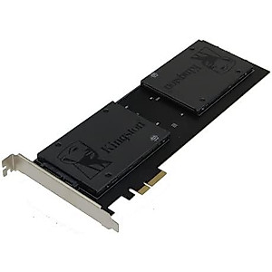 SEDNA - PCI Express (PCIe) Quad 2.5 Inch SSD/HDD Mounting Adapter (with Built in Power Circuit, no Need SATA Power Connector,), SSD/HDD not Included