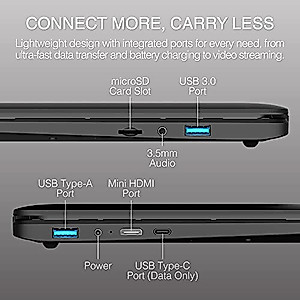 Packard Bell 15.6 inch Laptop IPS FHD 1920 x 1080 Resolution Laptop Computer, Intel Celeron N4020, UHD Graphics 600, 4GB Ram 128GB SSD, Micro SD Slot, Windows 11 in Home S Mode, 2MP Camera, Speakers