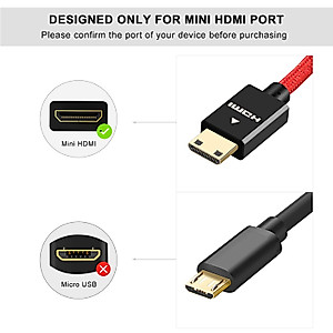 ANNNWZZD Mini HDMI to HDMI Adapter, HDMI Female to Mini HDMI Male Cable Support 1080P Full HD, 3D, for Camera, Camcorder, Laptop, Tablet, HDTV, Projector