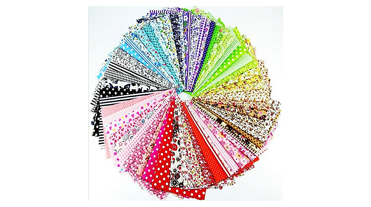 60 Pcs Assorted Craft Fabric Squares for DIY Projects