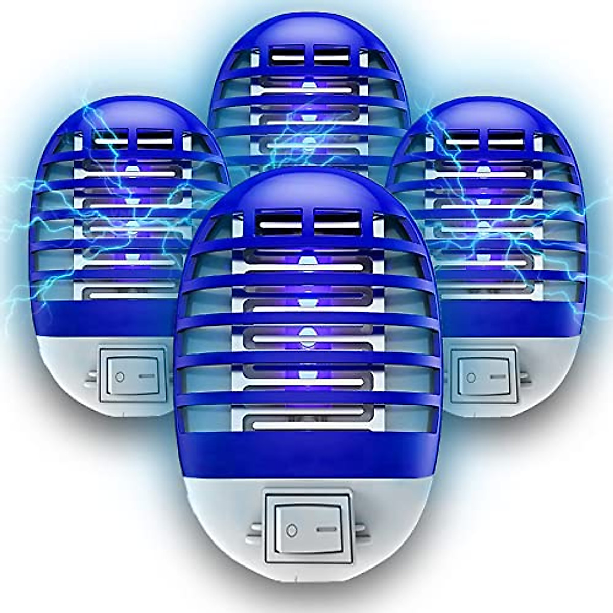 4 Pack Bug Zapper, LED Attract Mosquito and Fly Killer for Indoor Use, Effective Plug in Solution for Home and Office