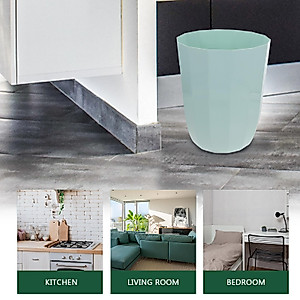 Zerodeko Plastic Trash Can, Open-Top, Green, 12-Inch Diameter, 6-Inch Height, 3.5-Gallon Capacity