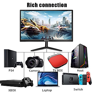 Prechen PC Monitors, 19 Inch Monitor 1440x900, 60 Hz, Computer Monitor with HDMI & VGA Interface, 5ms, Brightness 250 cd/m², Built-in Speaker LED Monitor for Laptop office