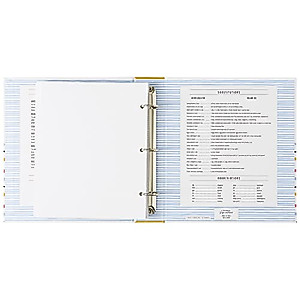 C.R. Gibson Bloom Pocket Page Book Binder with Recipe Index Cards, 8.5" W x 9.35" L, Multicolor