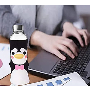 4Pack Suitable for Bottles with Various Shapes, Reusable Coffee Sleeves, Water Bottle Sleeve to Prevent Condensation and Dripping Fit 10-17oz Glass Plastic Sport Bottle