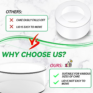 LEPump 2 Pcs Acrylic Fillable Clear Wedding Cake Stands 10 x 4'' and 6 x 4'' Cake Riser Round 2 Tier Cylinder Stand Display Box with Lid Decorative Centerpiece for Party Birthday