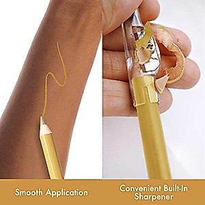 Red by Kiss 3PCS Barber Pencil with Built-in Sharpener Edge Hairline Razor Trace Pencils Beard Guide Beard and Hairline Outliner Pencils (Tan)