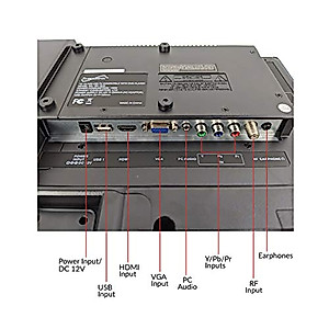 SuperSonic SC-1912 LED Widescreen HDTV 19", Built-in DVD Player with HDMI, USB & AC/DC Input: DVD/CD/CDR High Resolution and Digital Noise Reduction