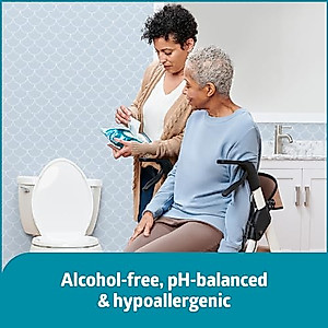 Medline Readyflush Biodegradable Flushable Wipes, 9 Tubs of 60 Wipes