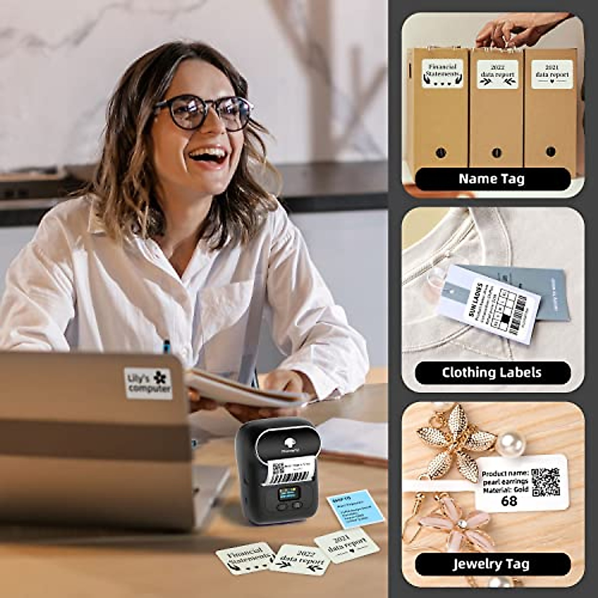 Phomemo M110 Portable Bluetooth Thermal Label Printer