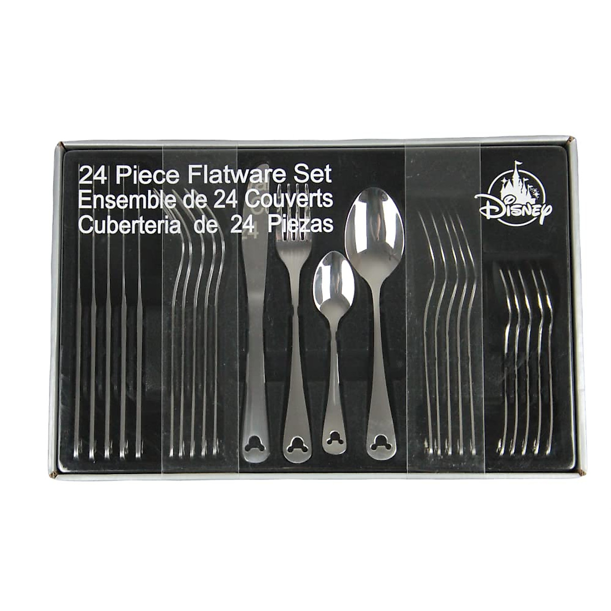 Disney Theme Park Exclusive Mickey Icon 24 Piece Flatware Set
