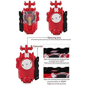 B-189 Guilty Longinus Bay Blades for 8-12,Sparking Launcher Bey Battle Burst Toy Battling Tops Gaming Top Toys Left Right Launcher Grip Play Blade Blades for Boys 6-8 Birthday Party Gift