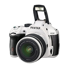 Pentax K-50 16MP Digital SLR Camera Kit with DA L 18-55mm WR f3.5-5.6 Lens (White)