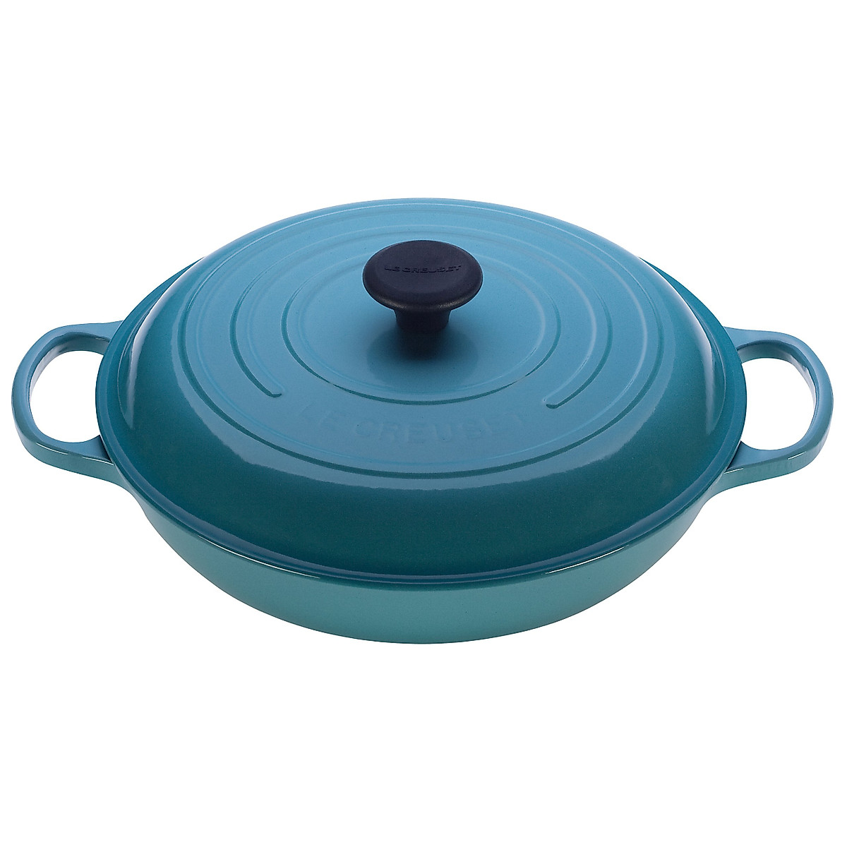 Le Creuset Enameled Cast Iron Signature Braiser, 3.5 qt., Caribbean