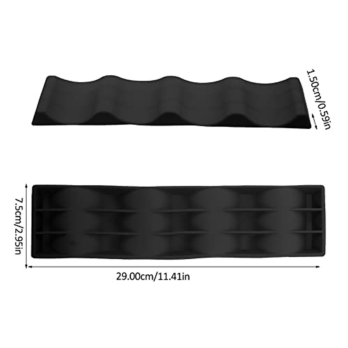 Cabilock Silicone Wine Bottle Stacker Folding Cola Red Wine Holder Stand Beer Can Display Mat Easy Stacker Storage Rack for Kitchen Cabinet Fridge (Black)