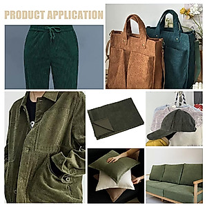 BENECREAT Corduroy Fabric, 39x61 Inch DIY Sewing Crafts Materials Corduroy Upholstery Fabric for Sewing Coat Shirt Dress Pants Costume Sofa DIY, Dark Olive Green