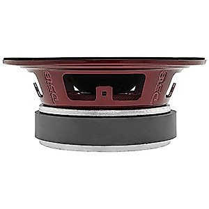 DS18 PRO-X6.4BM Loudspeaker - 6.5", Midrange, Red Aluminum Bullet, 500W Max, 250W RMS, 4 Ohms - Premium Quality Audio Door Speakers for Car or Truck Stereo Sound System (8 Speakers)
