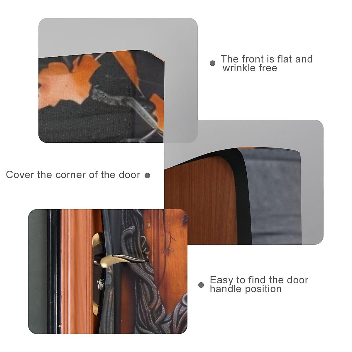 Burbuja Halloween Door Decoration Door Cover, Stretch Fabric Backdrop Door Porch Covers for Home Party Holidays Decoration, 32x79 in