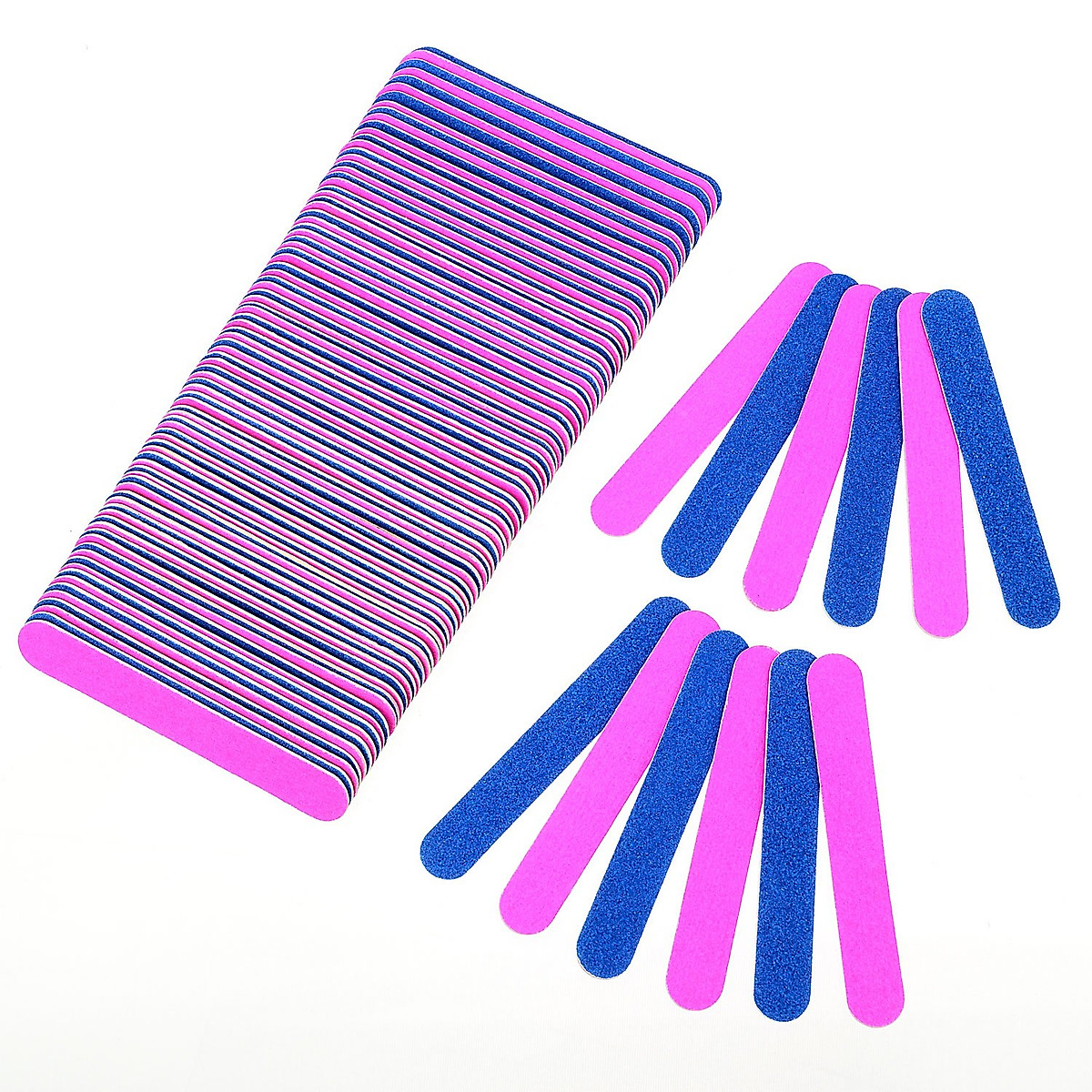 100 Pieces Emery Boards for Nails Disposable Nail Files Double Sided Manicure Tools (3 inch)