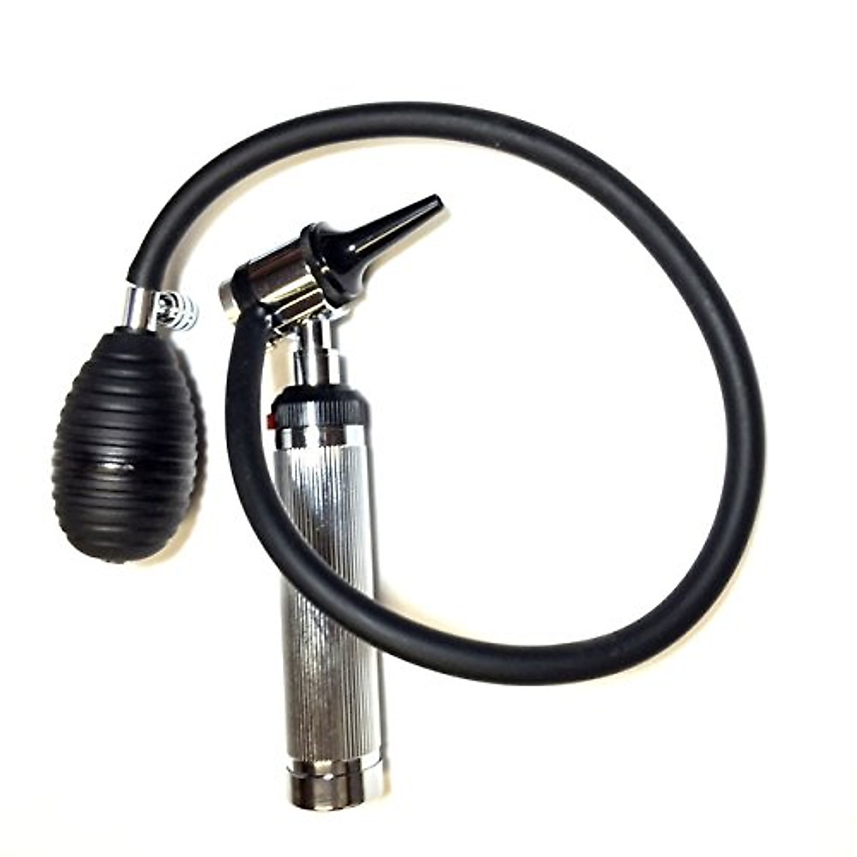 Lane Otoscope with Pneumatic Air Pump for Insufflation and Spare Halogen Bulb. Comes with 3 Reusable Specula and an Adapter to use Disposable Specula