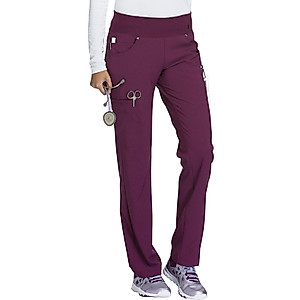 Cherokee iFlex CK002 Mid Rise Pull-On Pant Wine 2XL Petite
