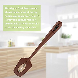 Portable Household Kitchen, Digital Baking Spoon Thermometer for Chocolate Syrup Sauce Spatula Chocolate Cooking Food Thermometer