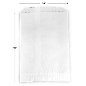 - 100 - Flat Glassine Wax Paper Bags - 5 1/2" x 7 3/4" or 5.5" x 7.75" - Includes JenStampz Top 10 - Large