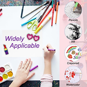 PATIKIL 100 Sets Pure Cotton Watercolor Cards 140lb/300 GSM Postcards with Envelopes for Art Painting Creative Thank Notes, 5x7 Inch Foldable Size