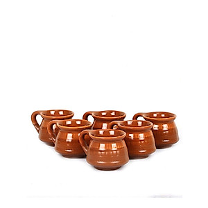 Odishabazaar Ceramic Kulhar Cups Traditional Indian Chai Tea Cup Set of 6 (skc-47)