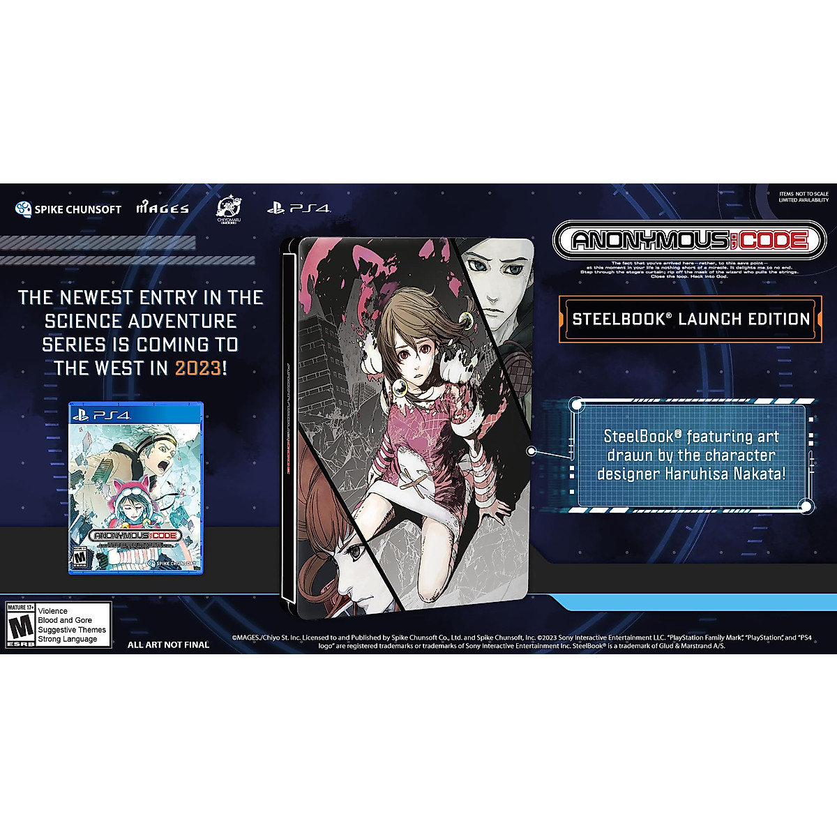 ANONYMOUS;CODE SteelBook Launch Edition for Playstation 4