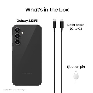 SAMSUNG Galaxy S23 FE AI Phone, 128GB Unlocked Android Smartphone, Long Battery Life, Premium Processor, Tough Gorilla Glass Display, Hi-Res 50MP Camera, US Version, 2023, Graphite