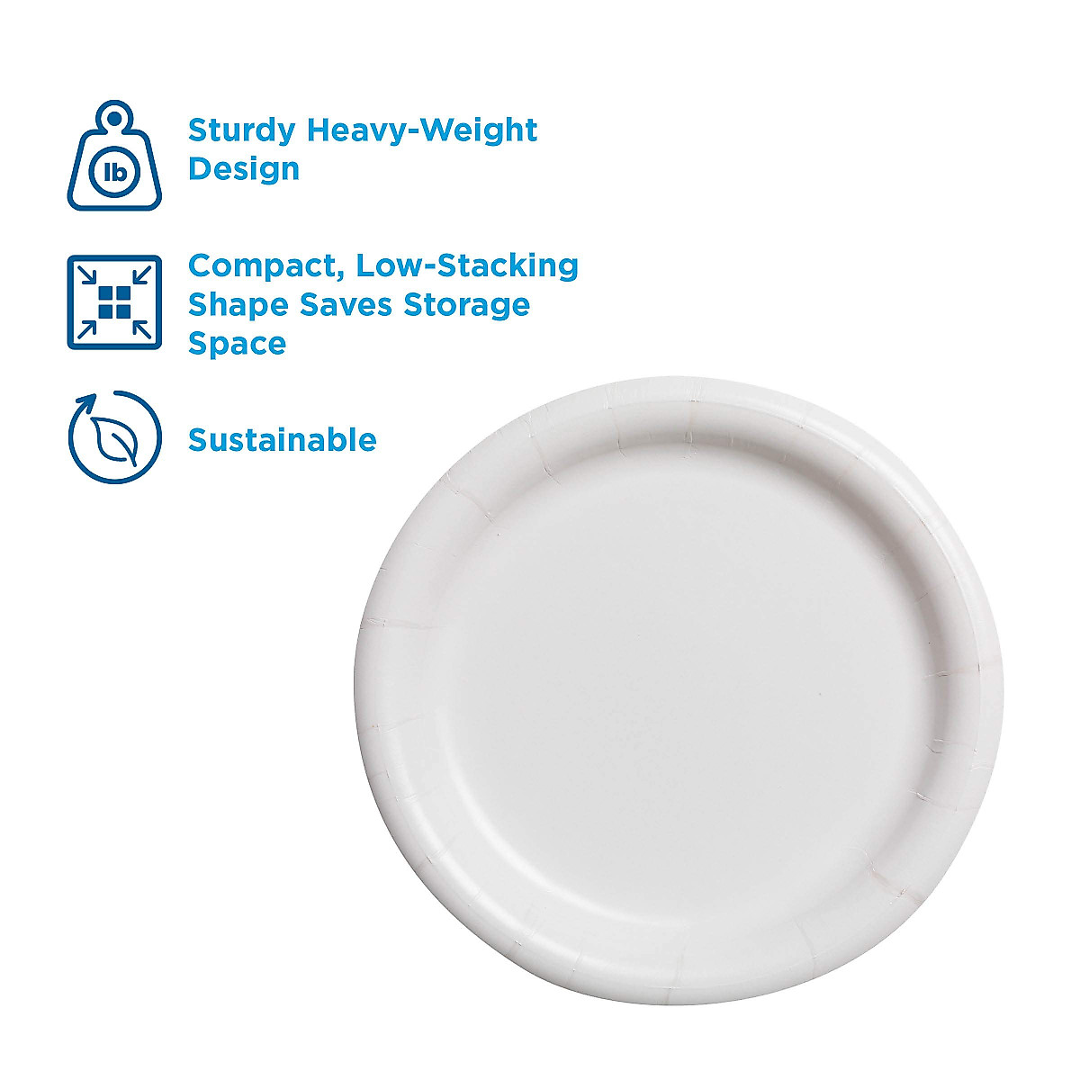 Dixie Ultra 6" Heavy-Weight Paper Plates by GP PRO (Georgia-Pacific), White, SXP6W, 1,000 Count (250 Plates Per Pack, 4 Packs Per Case)