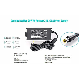 OEM 90W UL Testing Certification 24V 3.75A AC/DC Adapter Compatible with ResMed Airsense 10 Air Sense S10 AirCurve 10 Series CPAP BiPAP Machines Medistrom Pilot-24 Lite Battery Backup Power Supply